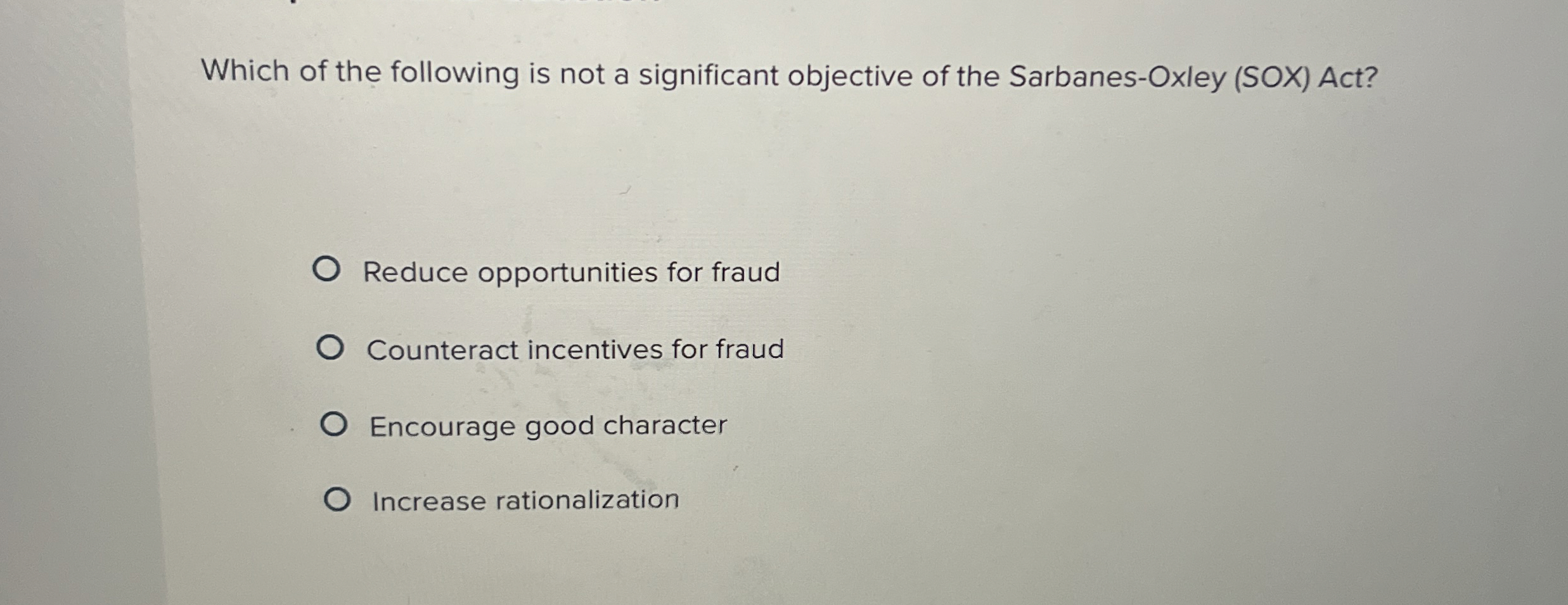 Solved Which of the following is not a significant objective | Chegg.com