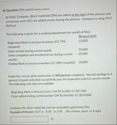 Solved A Question 3 (8 ﻿points) ﻿meutr questionAt Pablo | Chegg.com