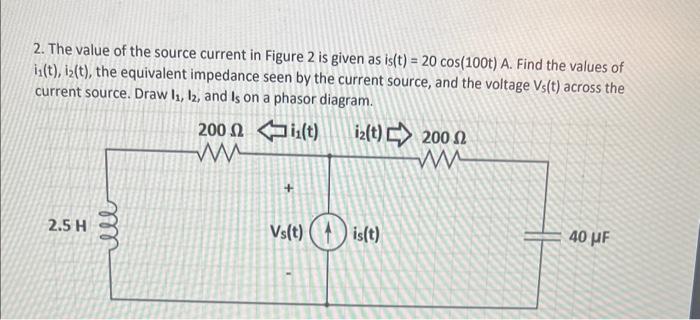 Solved 2. The value of the source current in Figure 2 is | Chegg.com