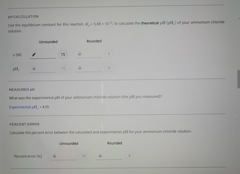 Solved pH CALCULATION Use the equilibrium constant for this | Chegg.com