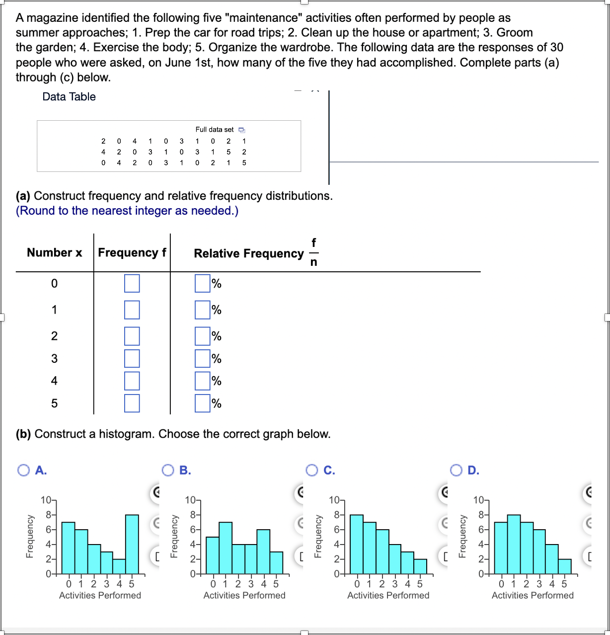 Solved A magazine identified the following five | Chegg.com