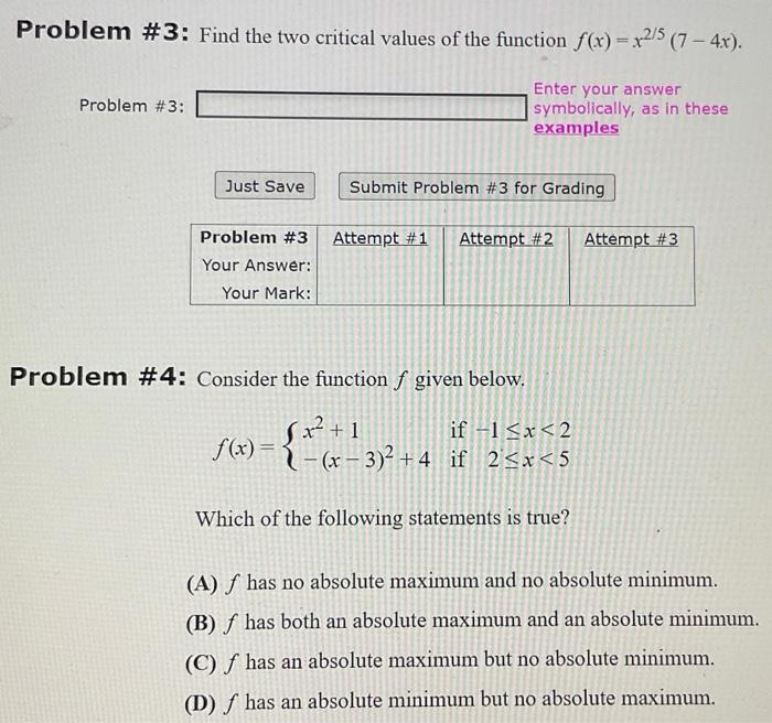 Solved Problem #3: Find the two critical values of the | Chegg.com