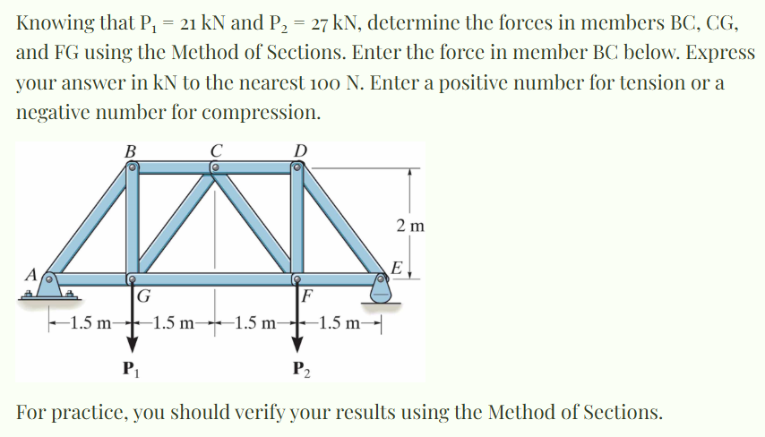 Solved Knowing that \( ﻿P_{1}=21 \mathrm{kN} \) ﻿and \( | Chegg.com