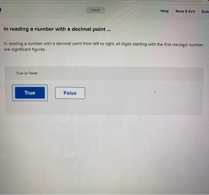 Solved Saved Help Save & Exit Sub: In reading a number with | Chegg.com