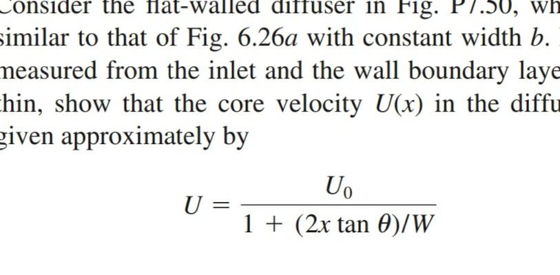 Solved consider the flat-walled diffuser in Fig. in Fig. | Chegg.com