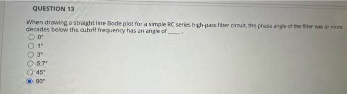 Solved When drawing a straight line Bode plot for a simple | Chegg.com