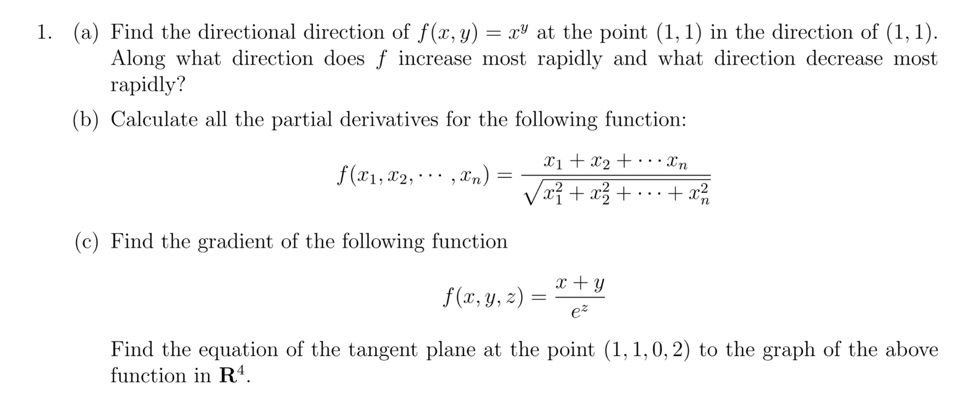 Solved (a) ﻿Find the directional direction of f(x,y)=xy ﻿at | Chegg.com
