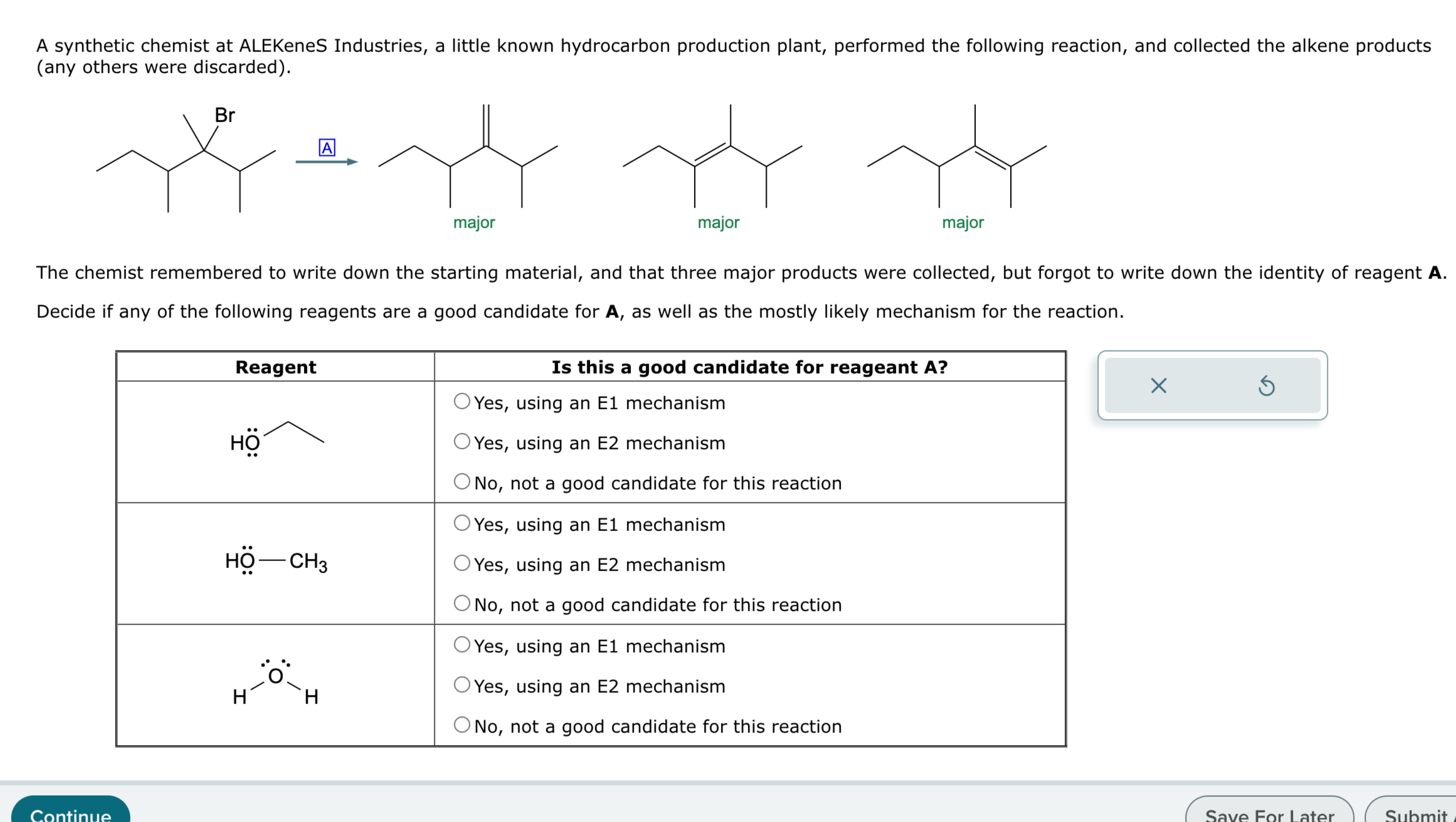 Solved A synthetic chemist at ALEKeneS Industries, a little | Chegg.com