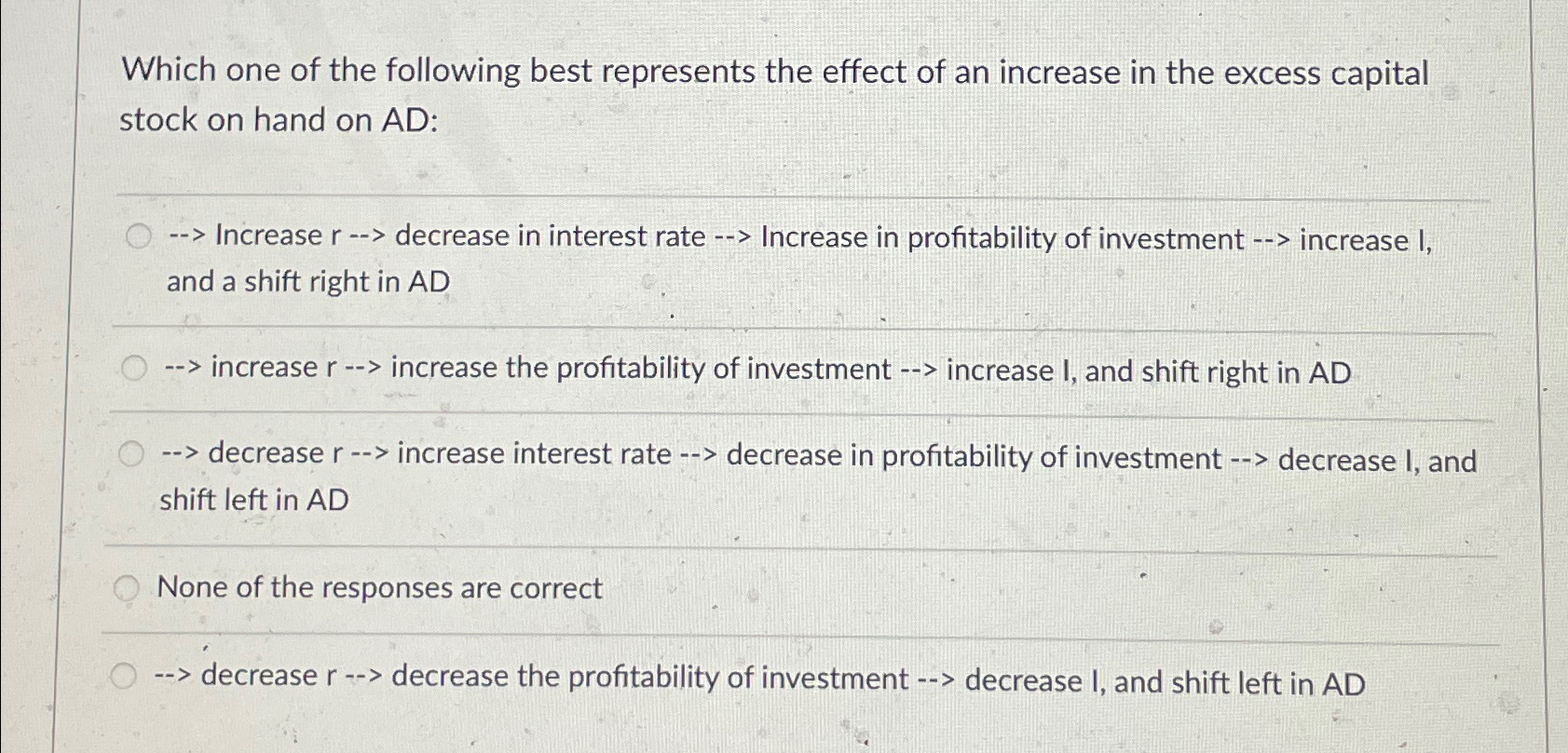 Solved Which one of the following best represents the effect | Chegg.com