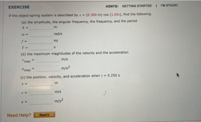 Solved EXERCISE HINTS: GETTING STARTED I'M STUCKI If the | Chegg.com
