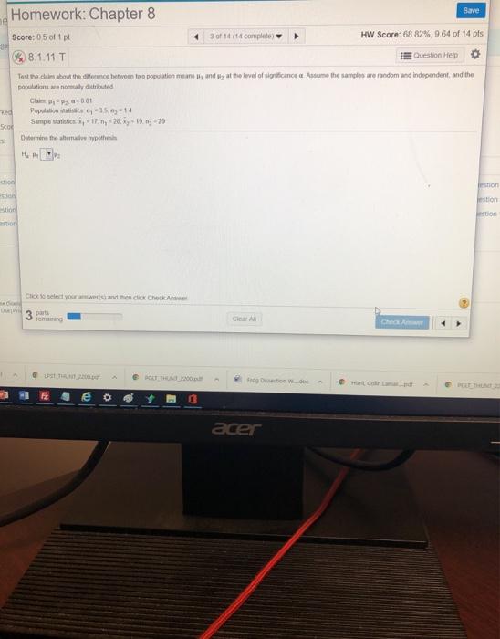 Solved Homework Chapter 8 Save Se Score 05 Of 1 3 Of 14
