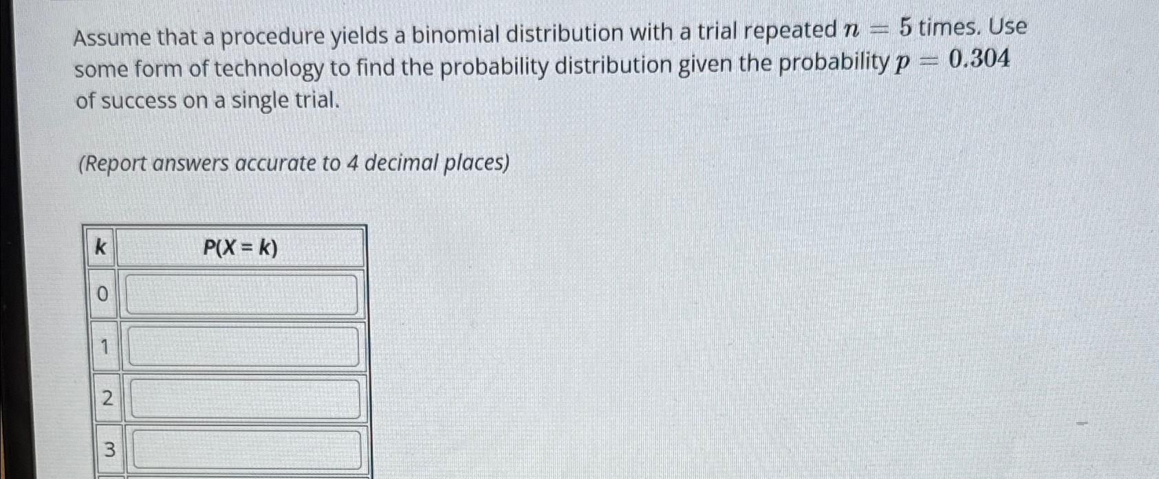 Solved Assume that a procedure yields a binomial | Chegg.com
