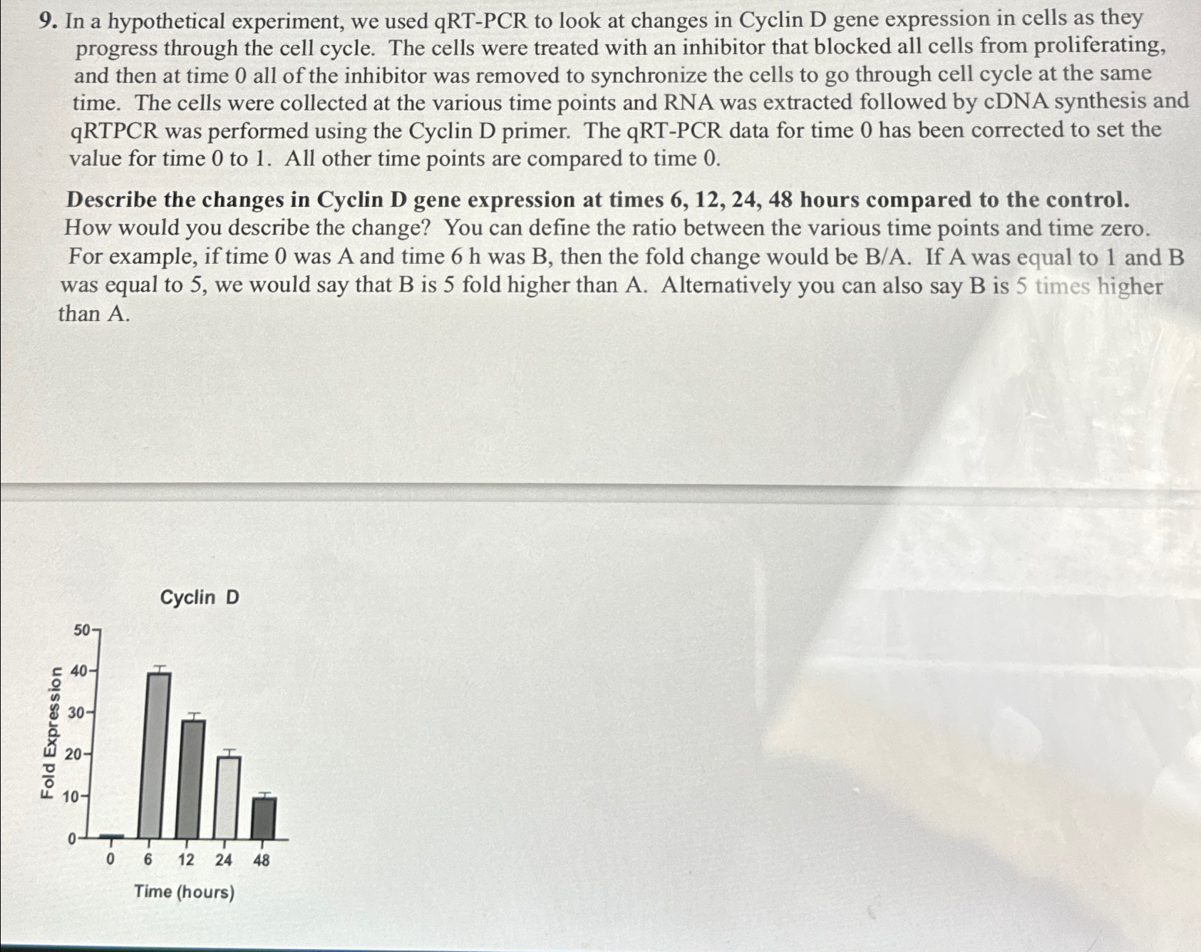Solved In a hypothetical experiment, we used qRT-PCR to look | Chegg.com