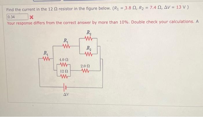 Solved Find the current in the 12Ω resistor in the figure | Chegg.com