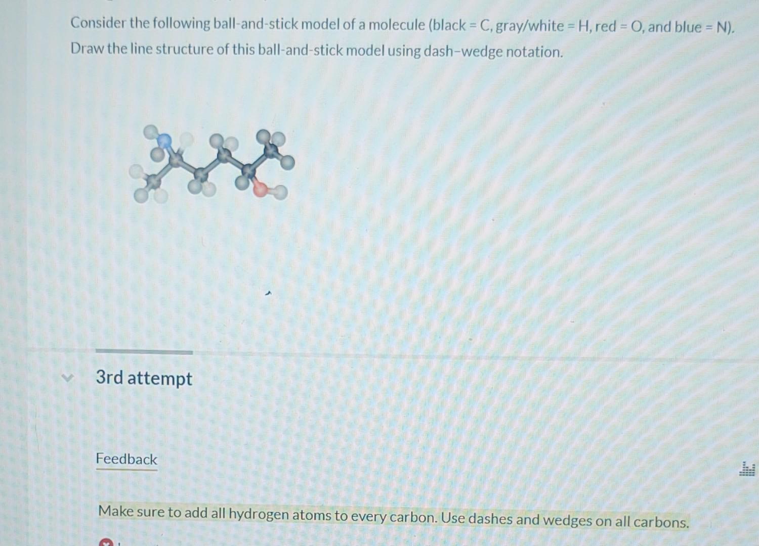 Solved Consider the following ball-and-stick model of a | Chegg.com