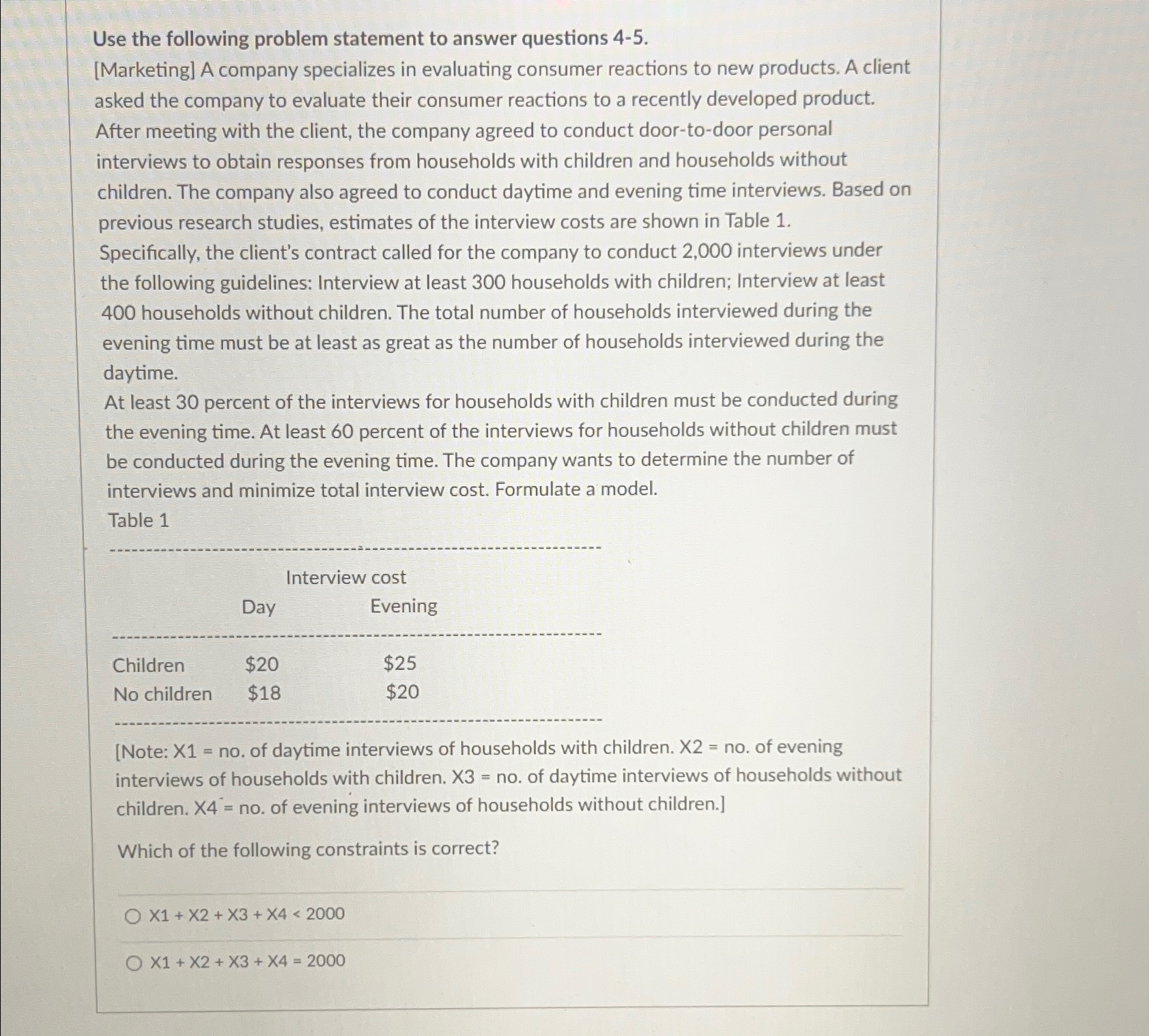 Solved Use the following problem statement to answer | Chegg.com