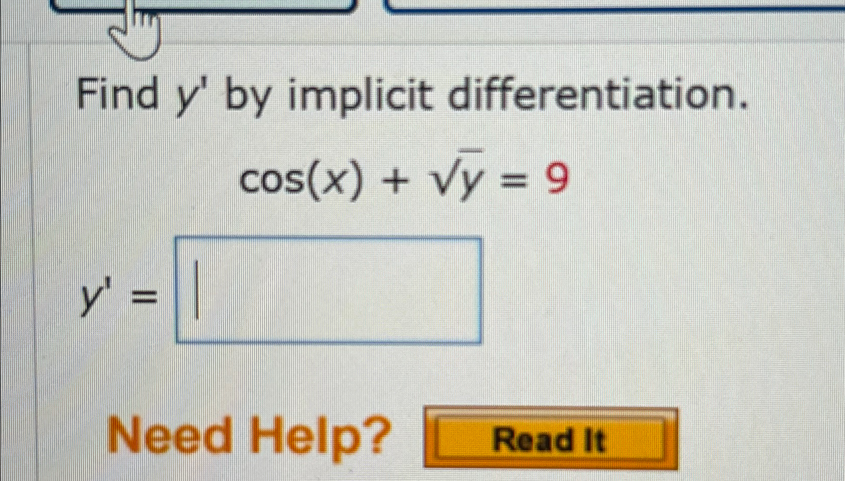 Solved Find y' ﻿by implicit | Chegg.com