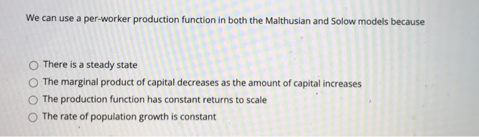 Solved We can use a per-worker production function in both | Chegg.com