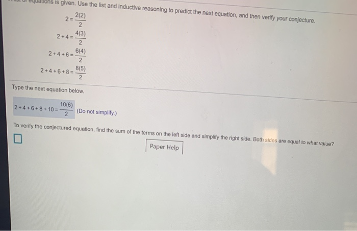 Solved dris is given. Use the list and inductive reasoning | Chegg.com