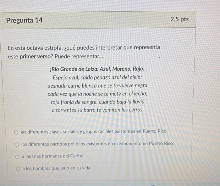 En esta octava estrofa, ¿qué puedes interpretar que | Chegg.com