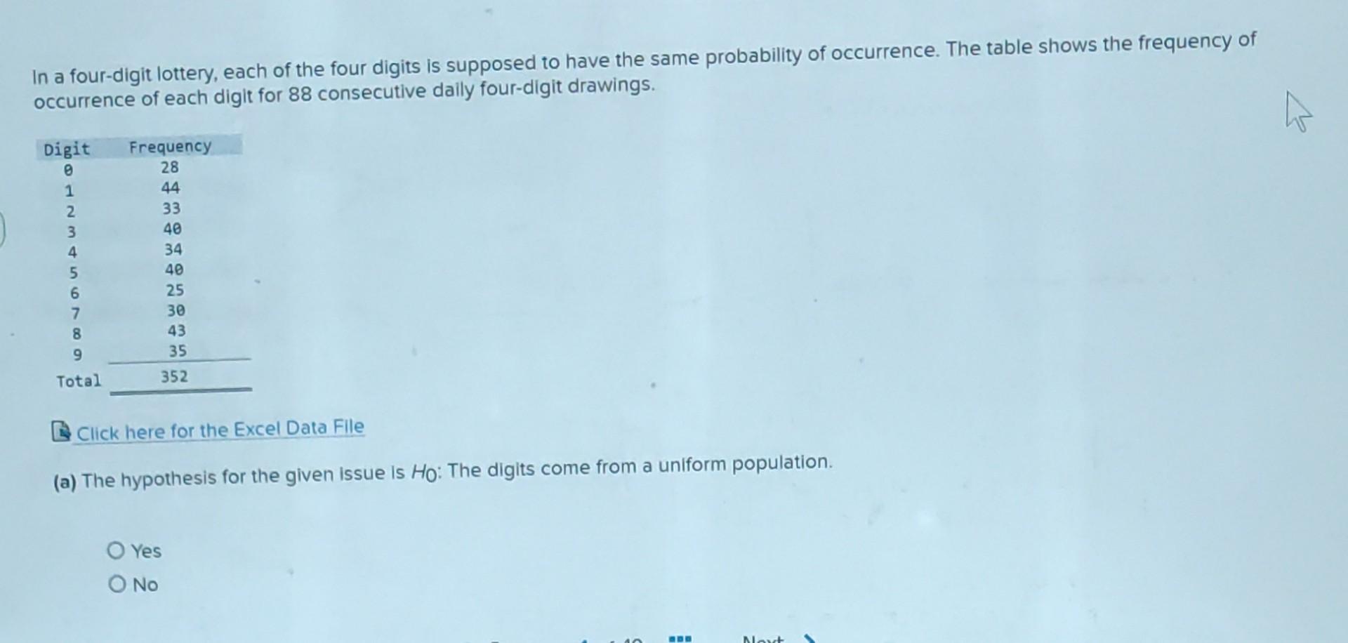 Solved In a four-digit lottery, each of the four digits is | Chegg.com
