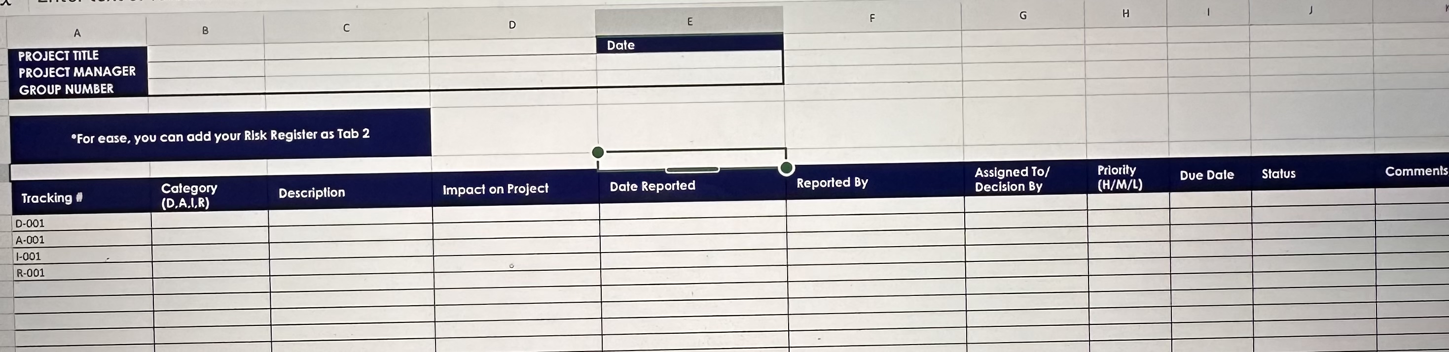 Solved You will put together a DAIR Log using the template | Chegg.com