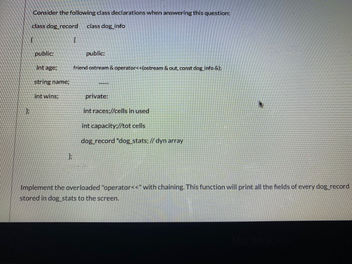 Solved Consider The Following Class Declarations When