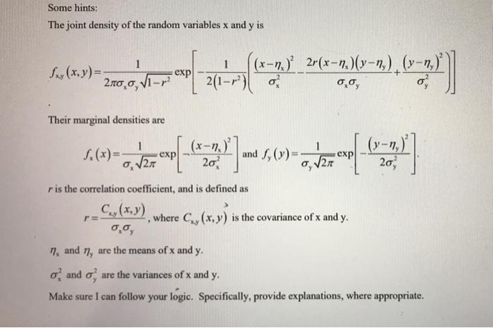 Solved Problem: Show that two uncorrelated, jointly Gaussian | Chegg.com