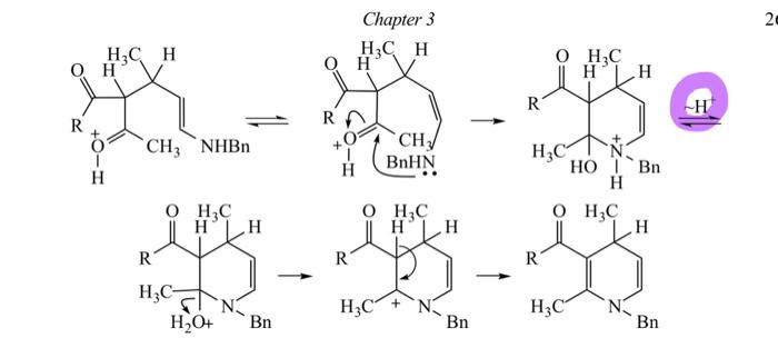 Solved HC H H CH, NHBn O HC H H R H3C- H2O4+ Bn - R Chapter | Chegg.com