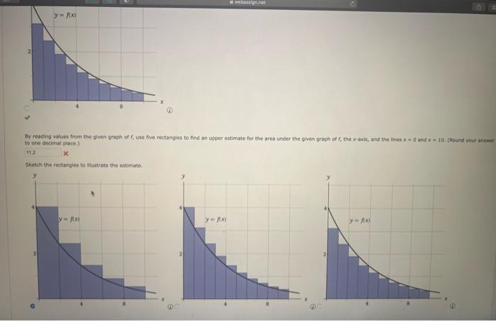 Solved Uniess specified, all approximating rectangles are | Chegg.com