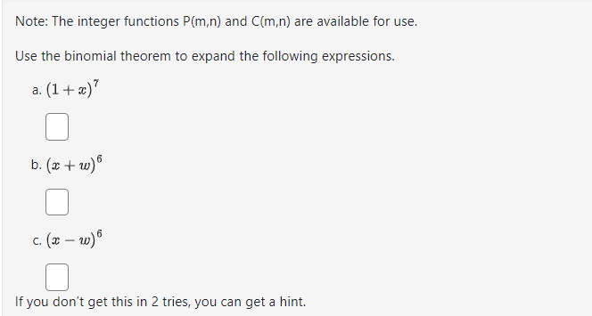 Solved Note: The integer functions P(m,n) ﻿and C(m,n) ﻿are | Chegg.com