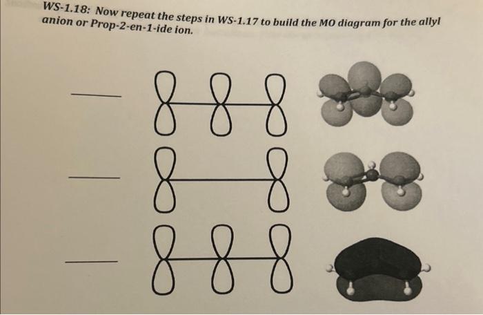 Solved WS-1.17: First, let's draw the MO diagram for the | Chegg.com