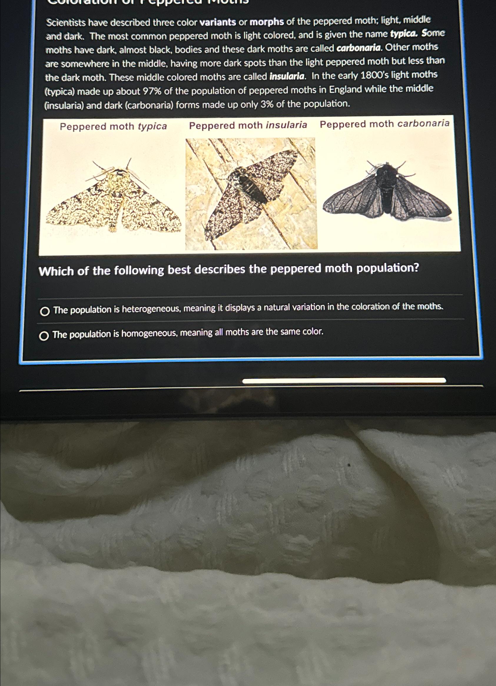 Solved Scientists have described three color variants or | Chegg.com