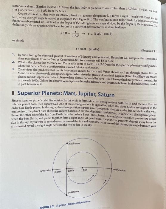 Solved In 1543. Nicolaus Copernicus published a massive tome | Chegg.com