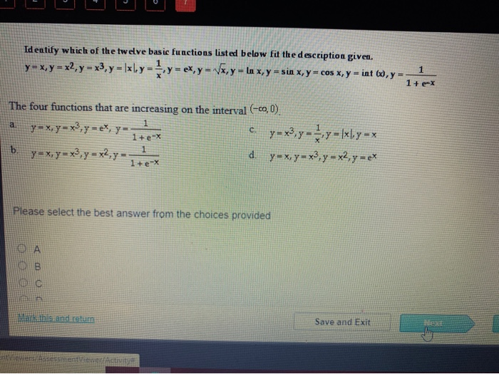 Solved Identify which of the twelve basic functions listed | Chegg.com