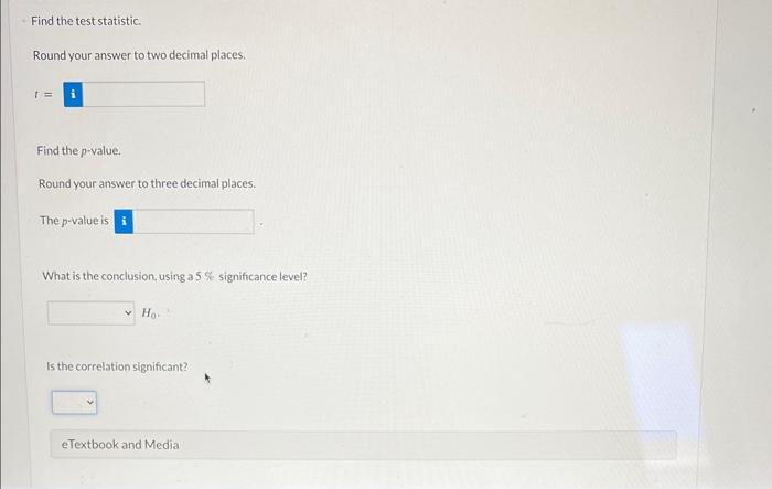 Solved Test for a positive correlation using the sample | Chegg.com