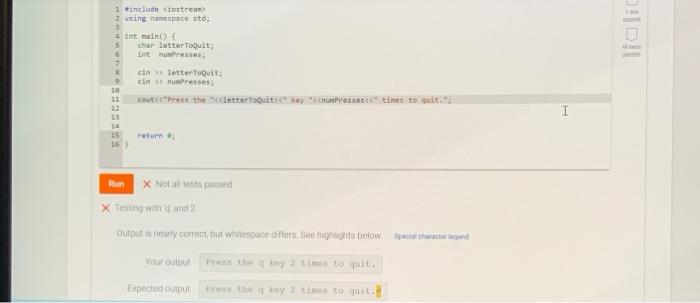 Solved my code keeps getting an error message in zybooks but | Chegg.com