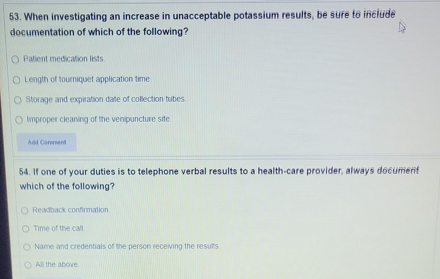 Solved 53. When investigating an increase in unacceptable | Chegg.com