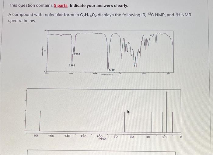 Solved This question contains 5 parts. Indicate your answers | Chegg.com