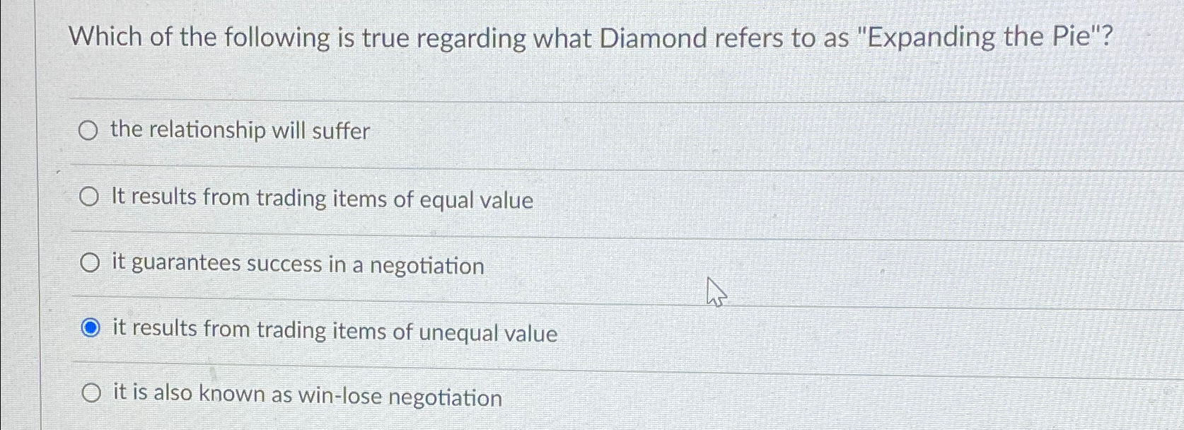 Solved Which of the following is true regarding what Diamond | Chegg.com