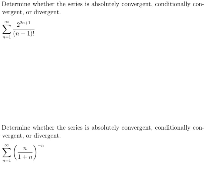 Solved Determine whether the series is absolutely | Chegg.com