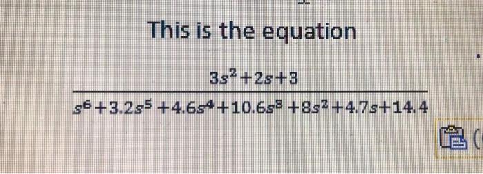 Solved This is the equation | Chegg.com