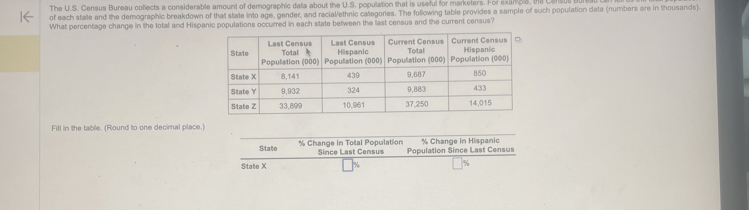 Solved The U.S. ﻿Census Bureau collects a considerable | Chegg.com