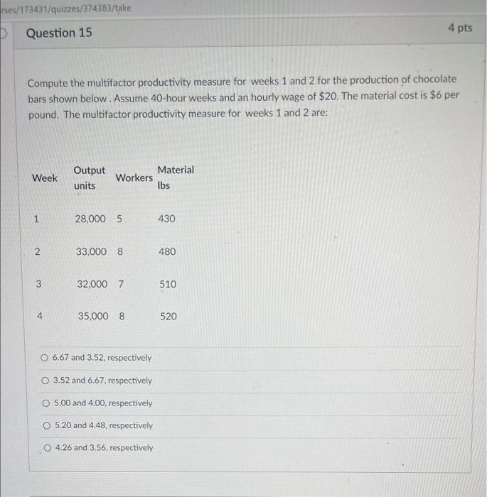 Solved Compute the multifactor productivity measure for | Chegg.com