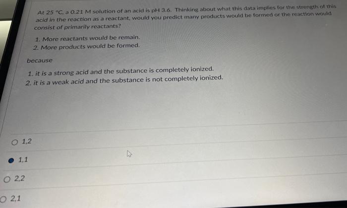 Solved acid in the reaction as a reactant, would you predict | Chegg.com