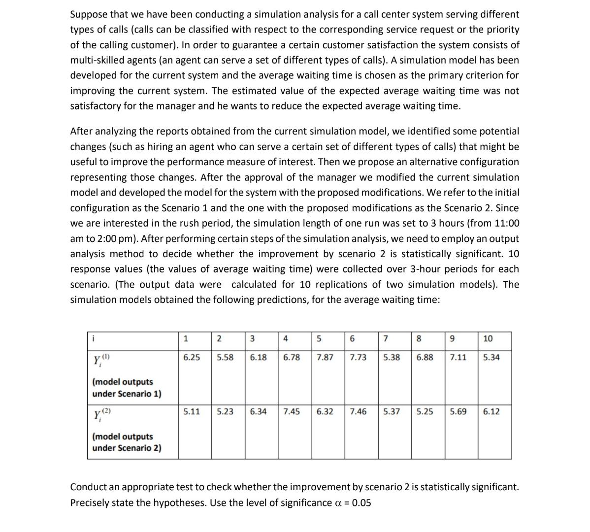 Solved Suppose that we have been conducting a simulation | Chegg.com