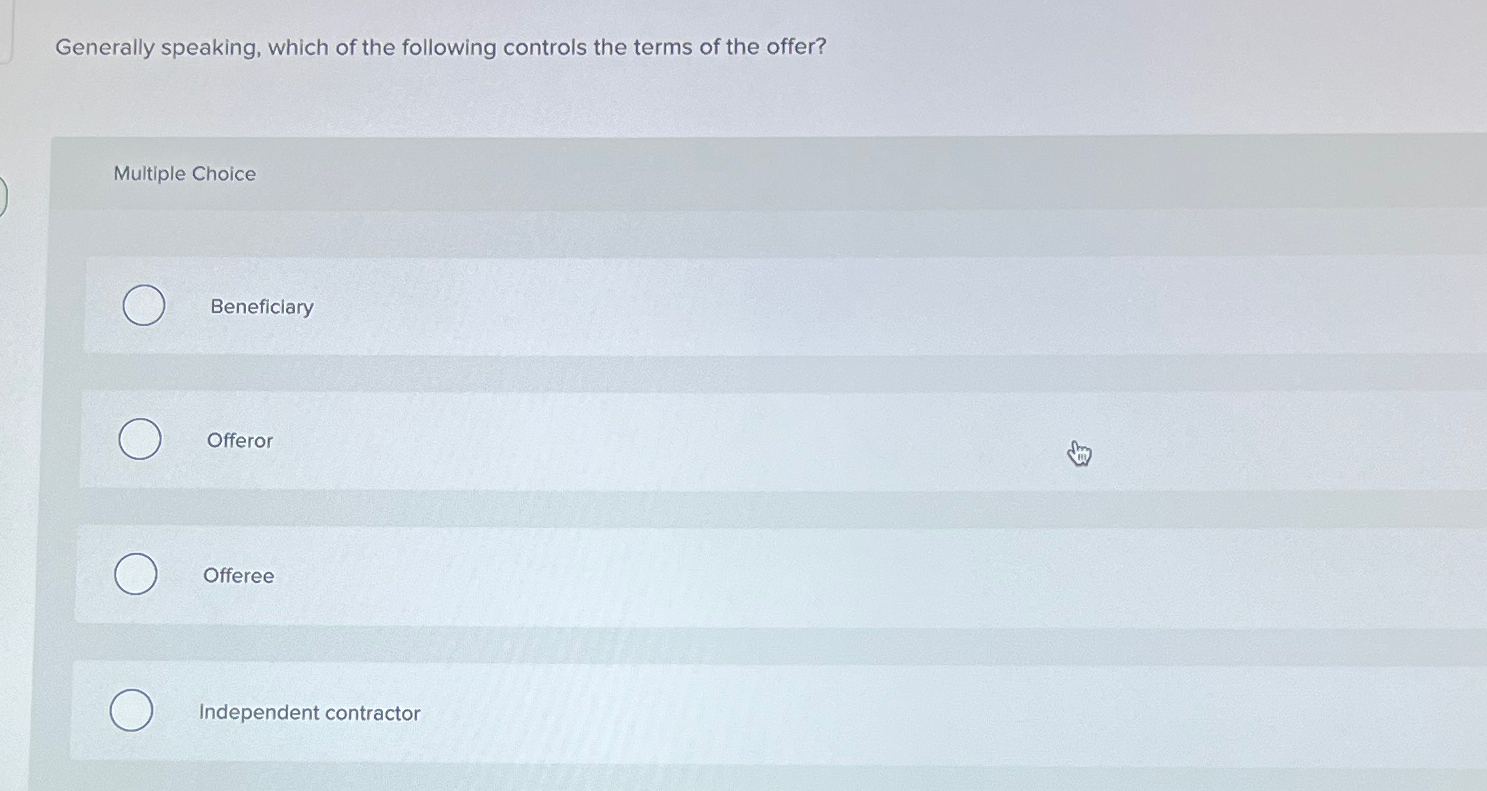 Solved Generally speaking, which of the following controls | Chegg.com