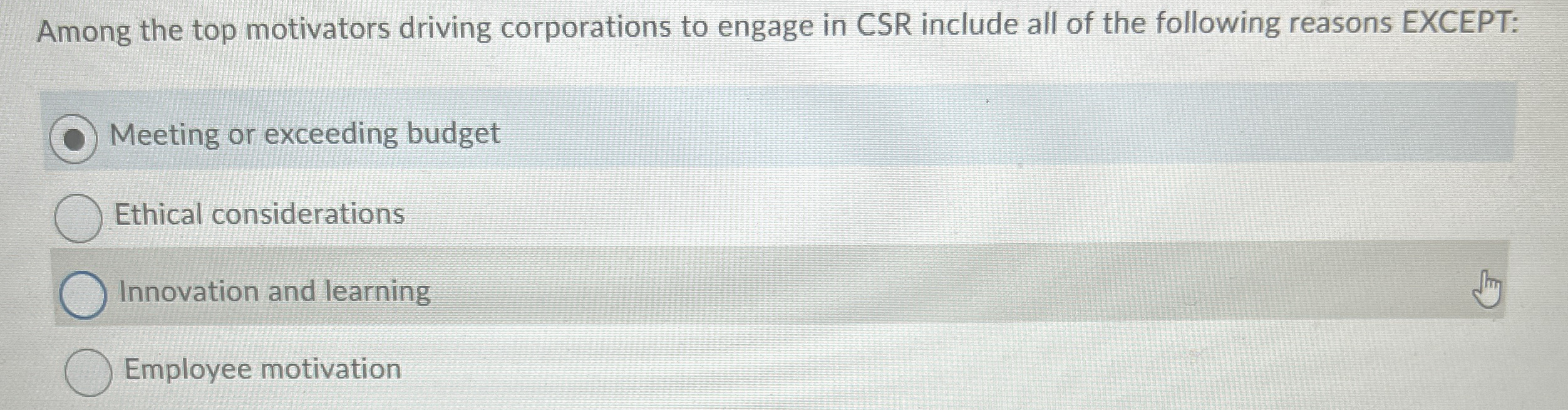 Solved Among the top motivators driving corporations to | Chegg.com