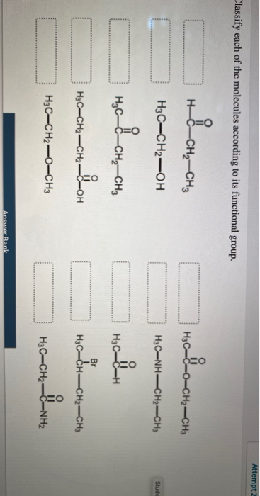Solved Attempt 2 Classify each of the molecules according to | Chegg.com