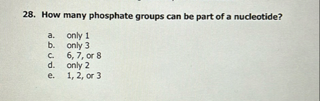 Solved How many phosphate groups can be part of a | Chegg.com